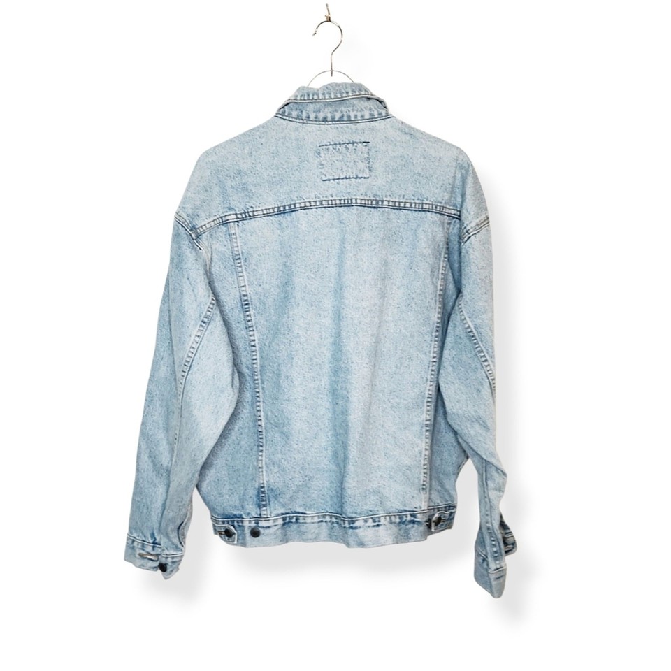 Vintage 90s Men's Structure Jean Denim Trucker Jacket 100% Cotton Size ...