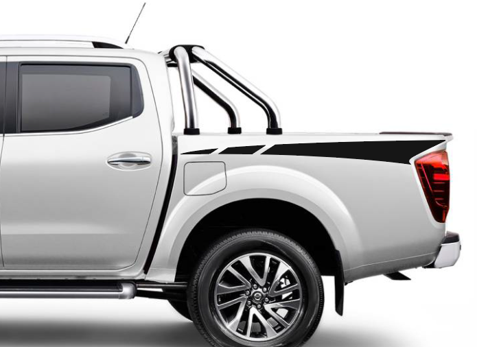 Nissan Navara Side Bed Graphics Rear Decals Both Sides Warrior 4x4 | eBay
