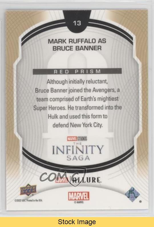 2022 Upper Deck Marvel Allure Red Prism as Hulk Mark Ruffalo #13 READ ...