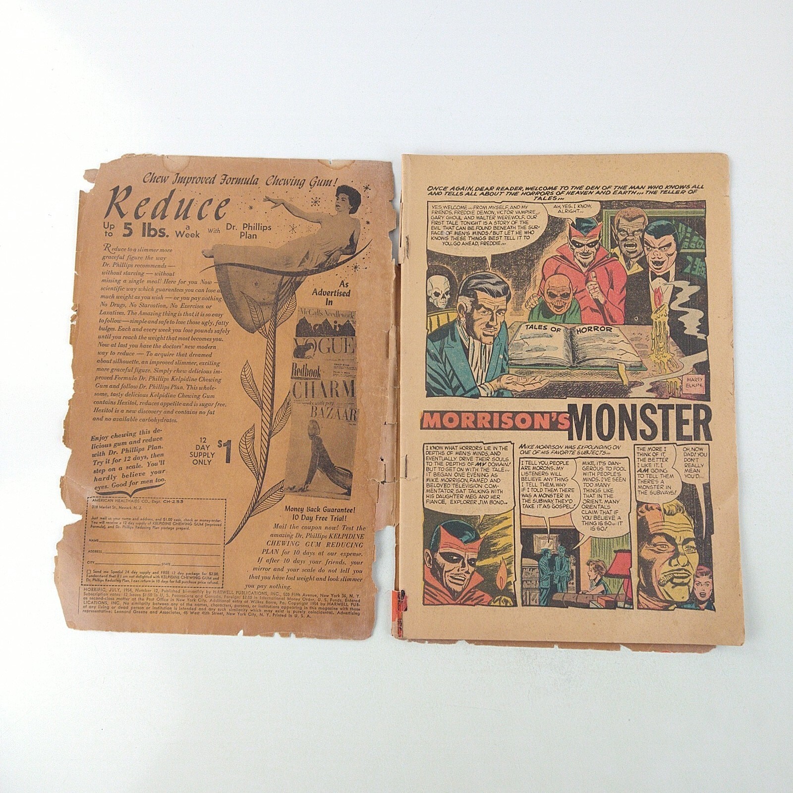 Horrific #12 Weird Tales of Terror (1954) Pre-Code Golden Age Horror ...