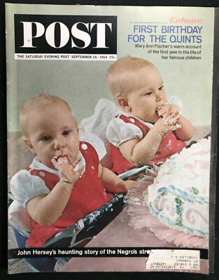 SATURDAY EVENING POST Sep 26 1964 FISCHER QUINTUPLETS / Goldwater Civil ...