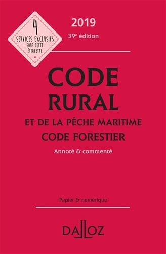 Code rural et de la peche maritime code forestier 2019, annote et commente - 39e | eBay