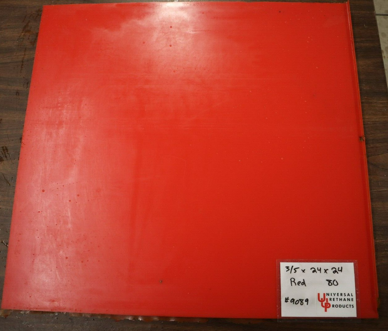 POLYURETHANE/URETHANE SHEET 5/8" X 24" X 24" 80 Duro Red #9089 | eBay
