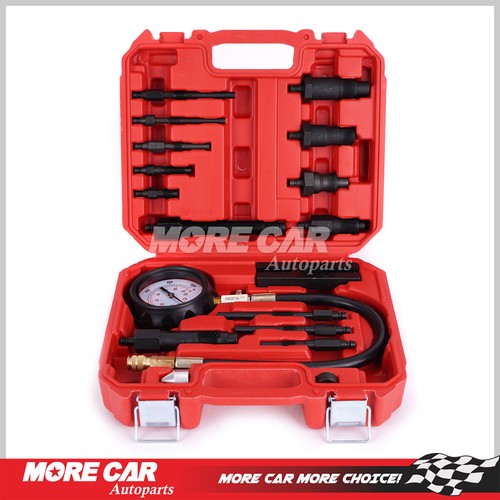 18 pcs Diesel Engine Cylinder Compression Tester Pressure Test Tool Kit ...