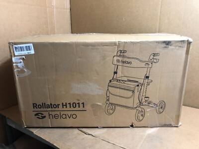 Helavo H1011 Foldable Rollator Rolling Walker Seniors, Wide Soft Seat ...