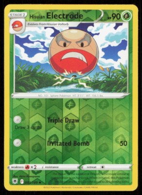 Hisuain Electrode #003/189 Reverse Holo 2022 Pokemon Astral Radiance LP ...