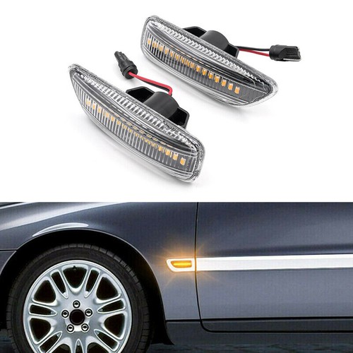 Pair LED Side Marker Turn Signal Light Fit for Volvo S80 S60 V70 XC90 ...