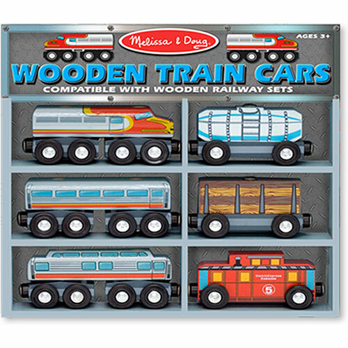 Melissa & Doug Wooden Train Set 8 Pieces 3+ | eBay