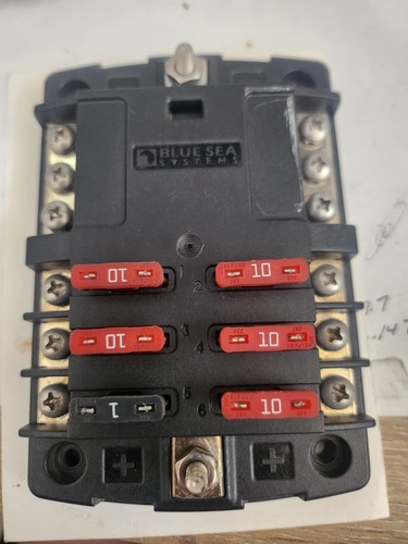 Blue Sea Systems 5030 St Blade Fuse Block Cover 6 Circuit Negative Bus ...