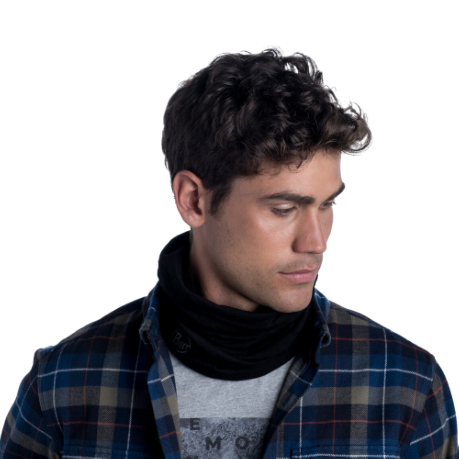 Buff Merino Lightweight Black Multifunctional Scarf Multifunctional ...