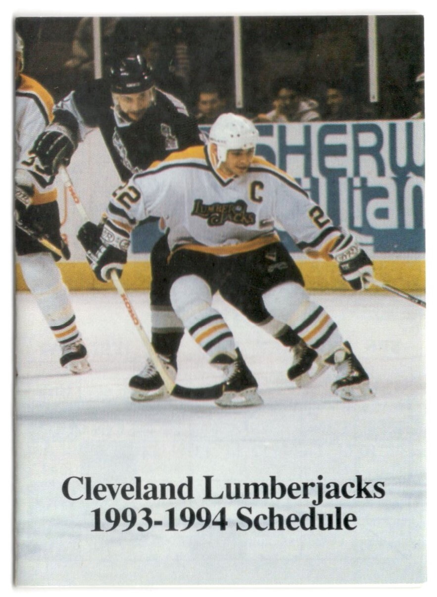 1993-94 Cleveland Lumberjacks IHL Hockey Schedule !!! Sherwin Williams ...