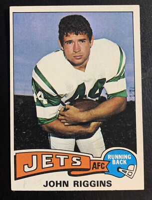 1975 Topps #313 John Riggins New York Jets HALL OF FAMER. Excellent ...