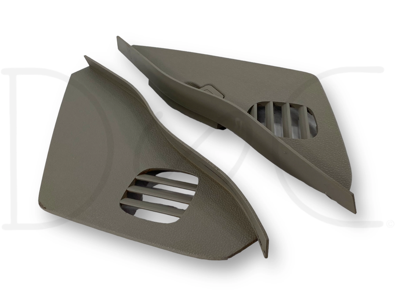 08-10 Ford F250 F350 LH RH Dash End Side Defrost Vent Trim Set Stone OE ...