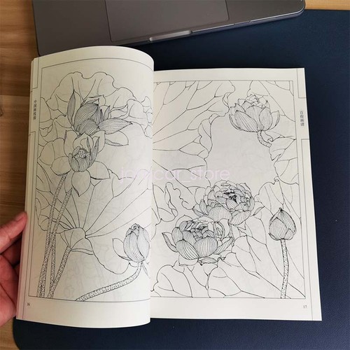 Lotus Leaf Drawing Sketching Calligraphy Sheet Tattoo Flash Book ...