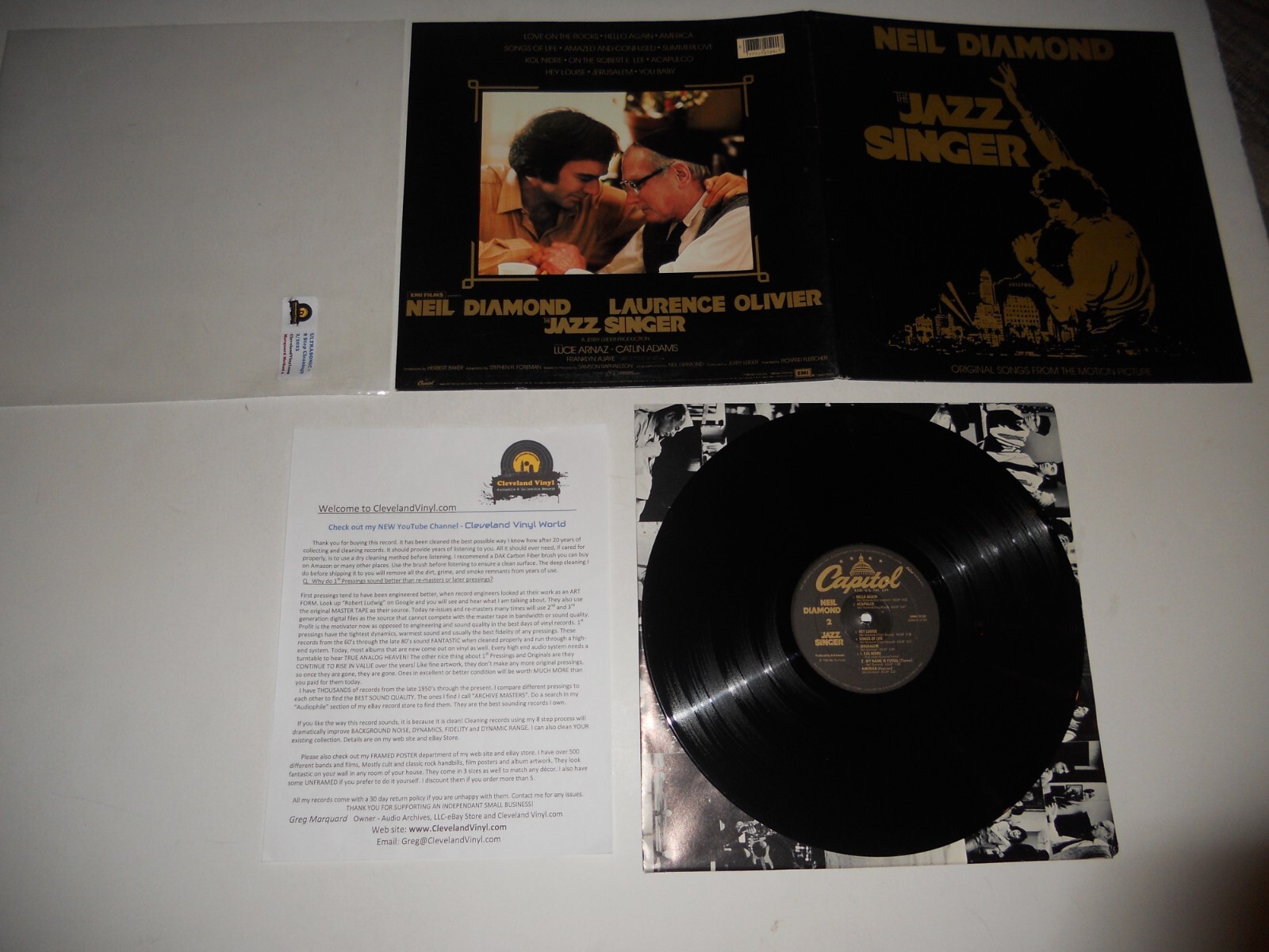 Neil Diamond The Jazz Singer Soundtrack '80 USA 1st Mint ULTRASONIC ...