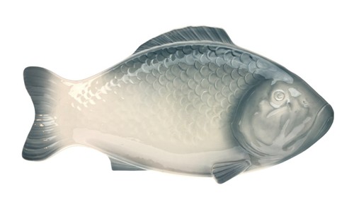 Vintage 20" Made in America by Salem Pottery Ceramic Fish Dish Platter ...