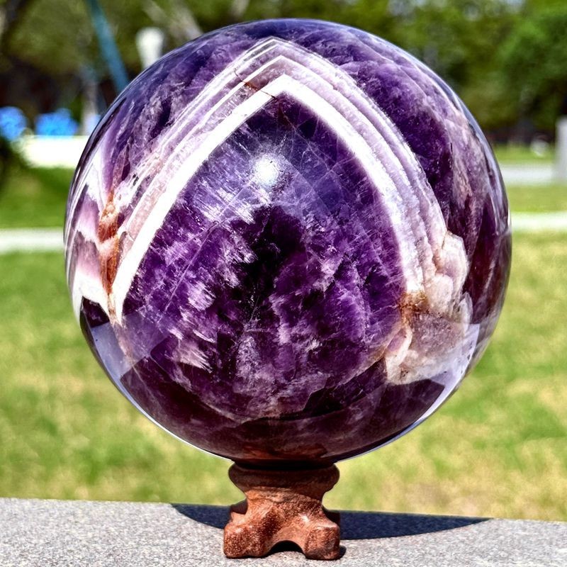 5.14LB Natural dreamy purple crystal ball - quartz crystal energy ball ...