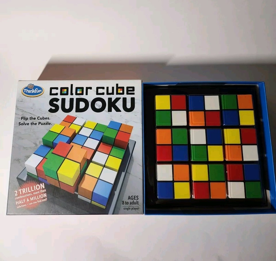 Think Fun Color Cube Sudoku Puzzle 8 to Adult Game (COMPLETE ...