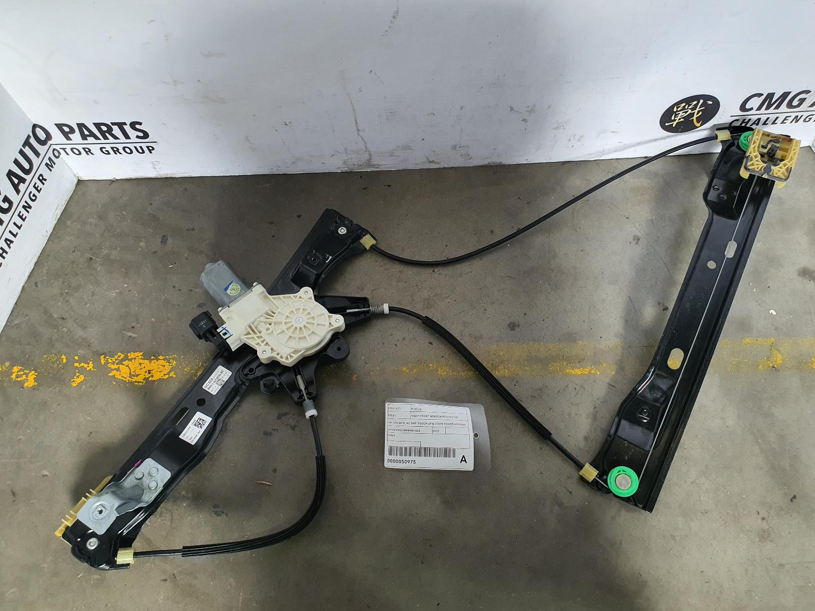 FORD FOCUS RIGHT FRONT WINDOW REG/MOTOR LW, VIN WF0, W/ ONE-TOUCH UP ...