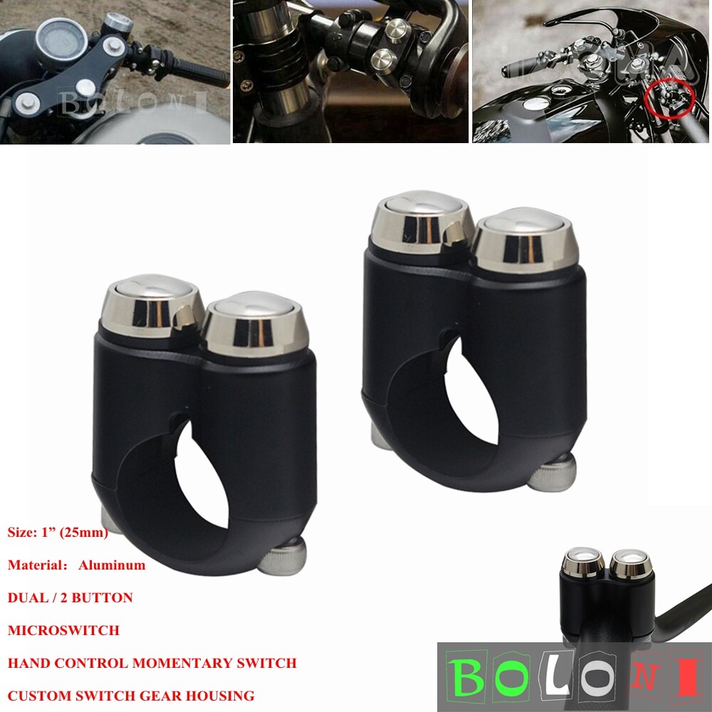 7/8" Handlebar Momentary Switch For Harley Softail Sportster Bobber ...