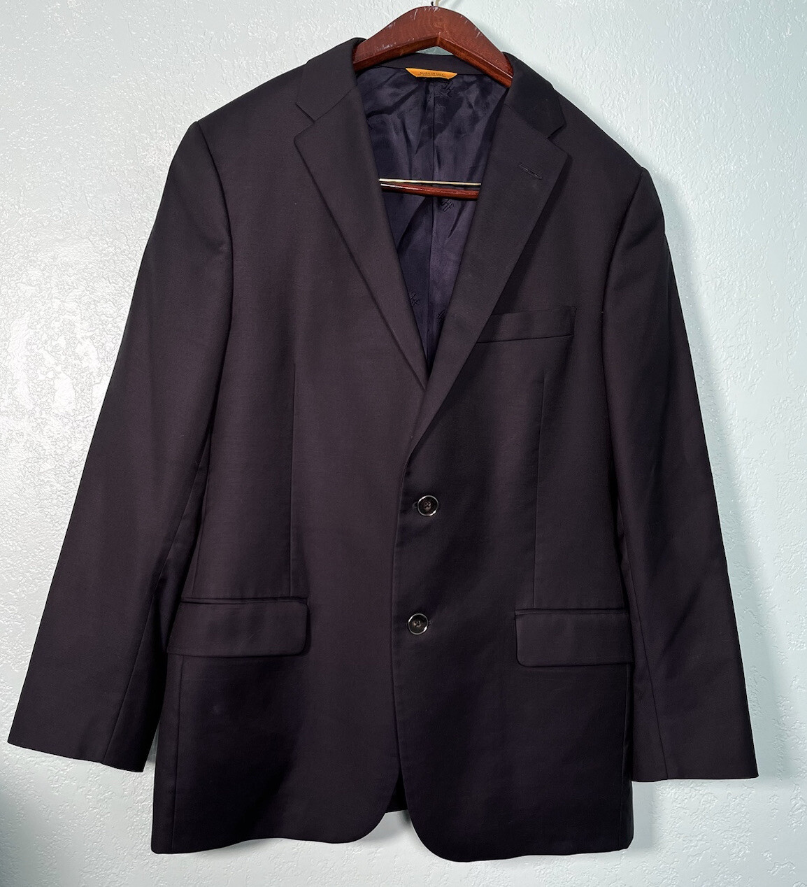 RECENT Hickey Freeman Traveler Dark Blue Bartley Soft… - Gem