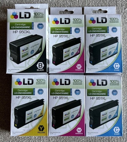 LD Recycled Ink Cartridge HP 951XL HP 950XL Lot of 6 High Yield New ...