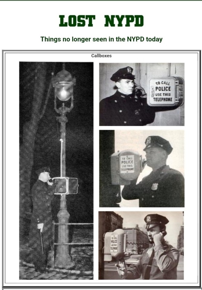 Vtg.1950's NYPD POLICE CALL BOX STREET TELEPHONE/ORIGINAL GREEN ...