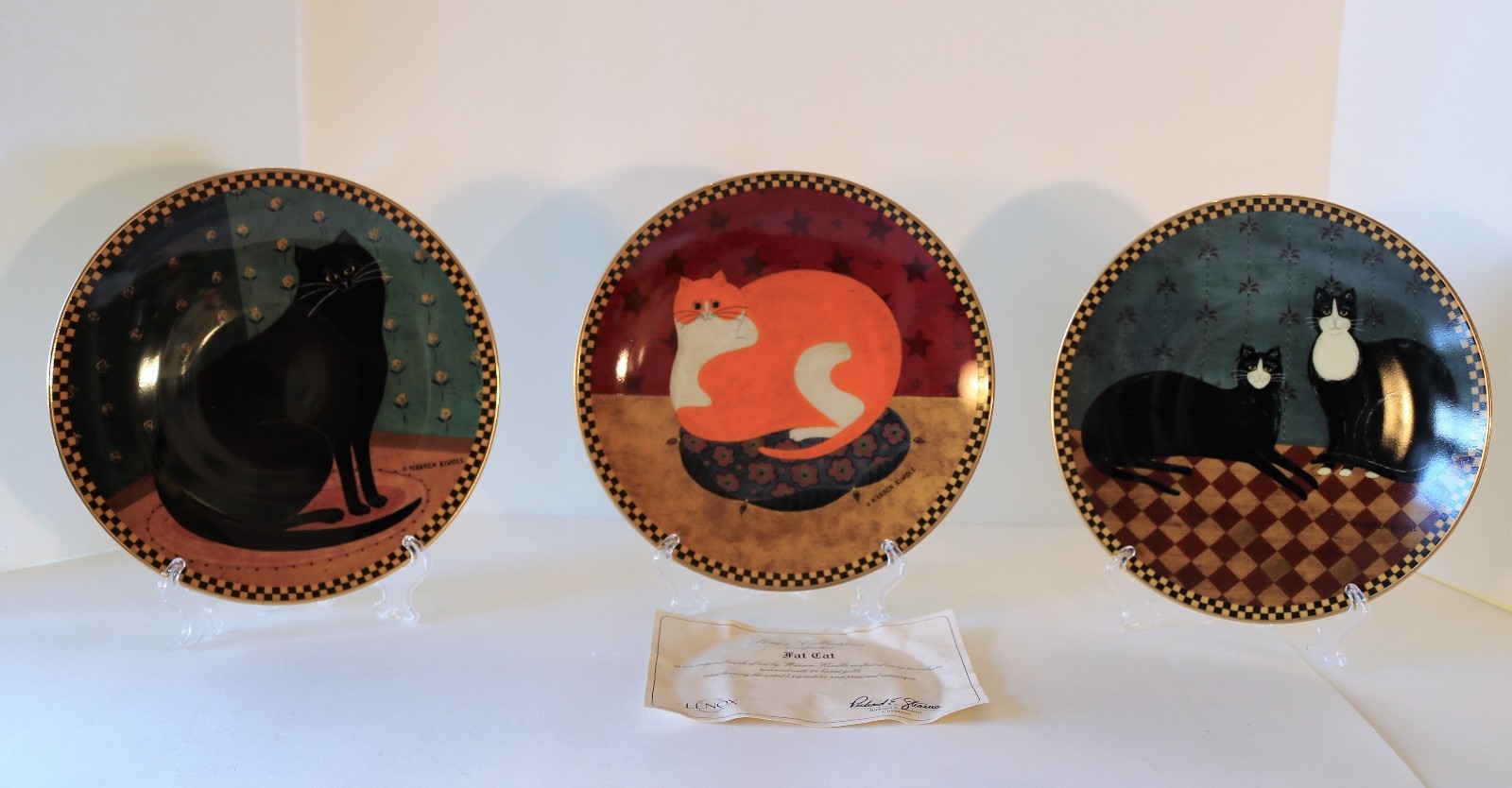 Lenox Warren Kimble CAT Collectors Plates You Choose Individual Plate ...