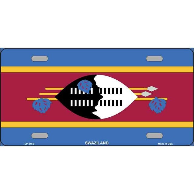 Swaziland Flag License Plate Metal Sign Plaque Art Car Truck Wall Home ...