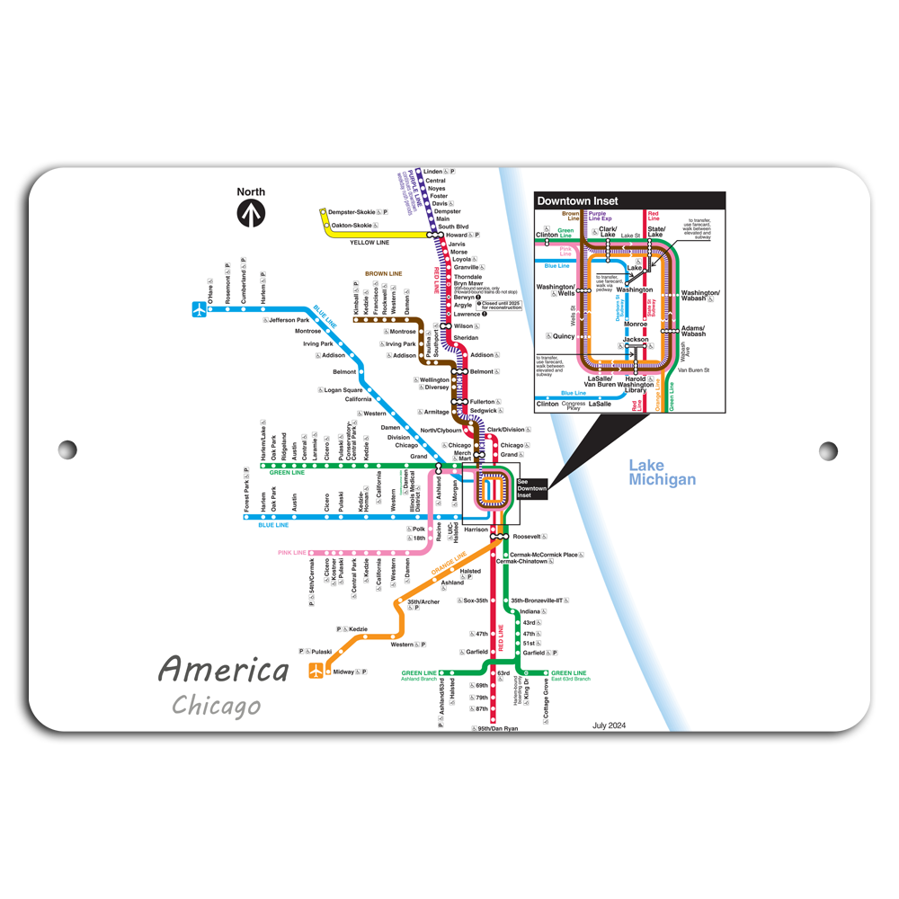 Chicago Cta Red Line Map