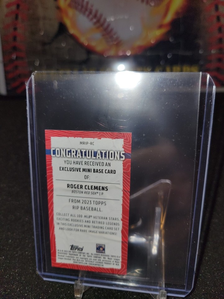 2023 Topps RIP Baseball Roger Clemens Parallel Mini MRIP-RC #/50 Red ...