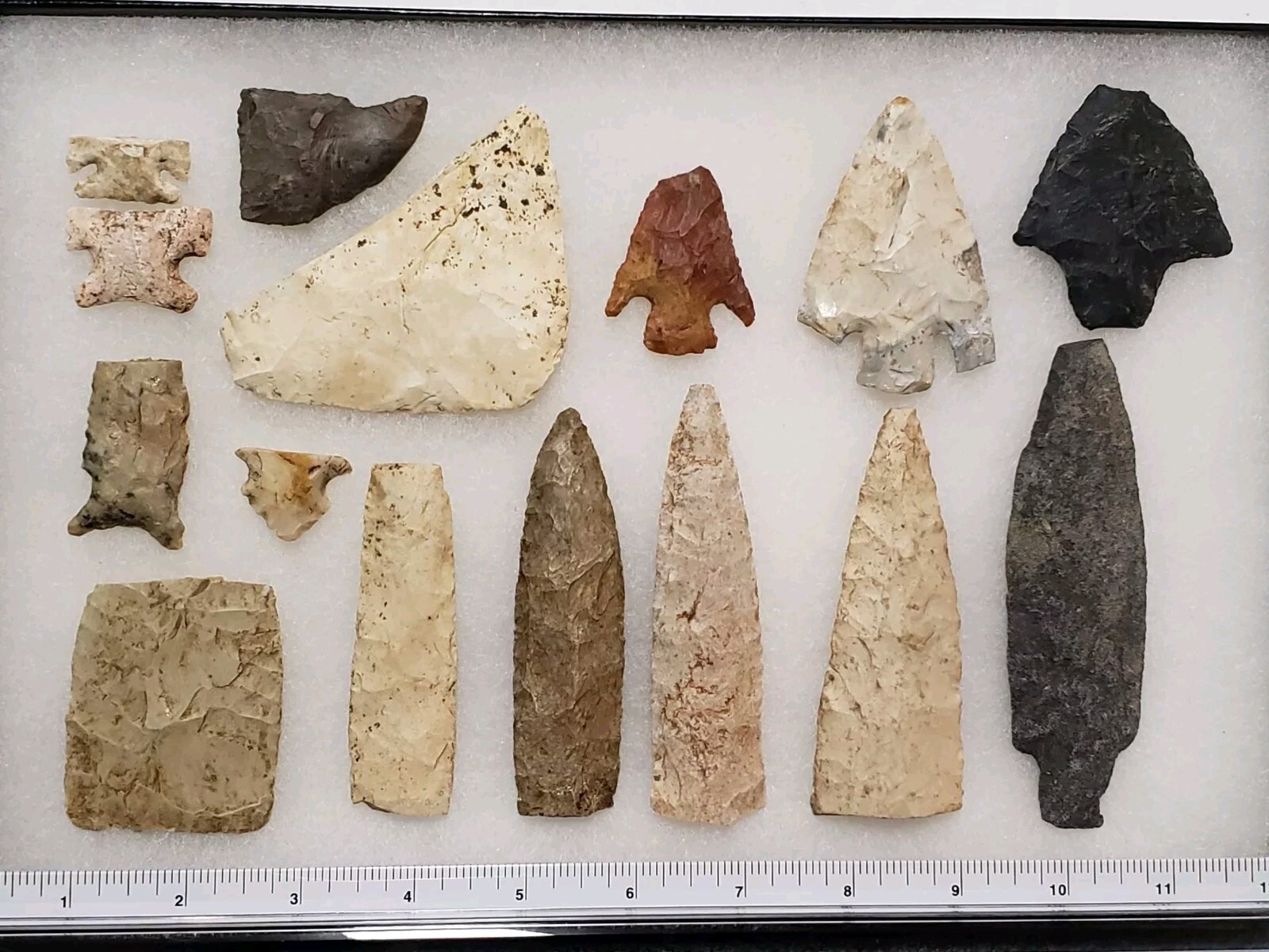 Group of 15 Flint Authentic Prehistoric Points Tools Bases Artifacts | eBay