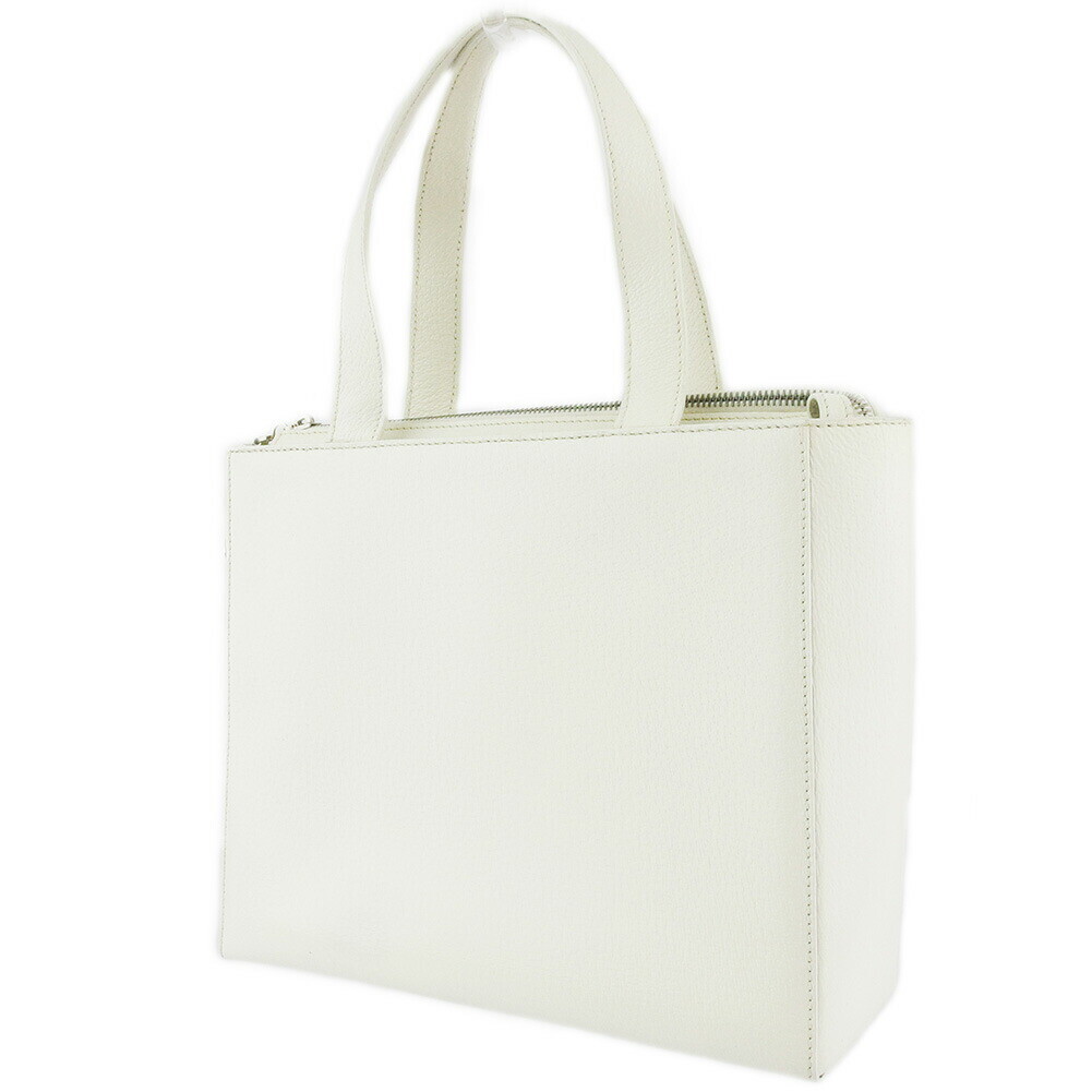 CELINE Tote Bag Square form white leather Authentic used T19222 | eBay