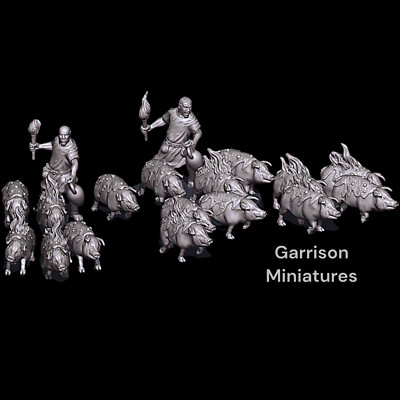 Ancient Roman Incendiary Pigs Unit 28mm Saga Carthage Hail Caesar ...