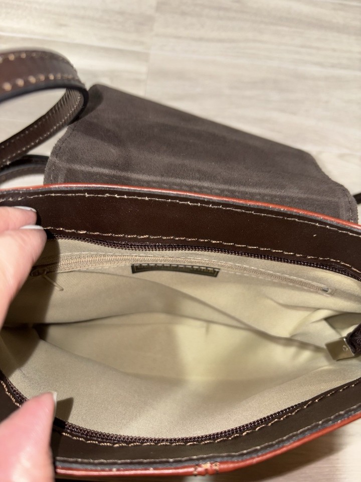 Vera Pelle, Italian Leather Crossbody Shoulder Bag Made In Italy, Red ...