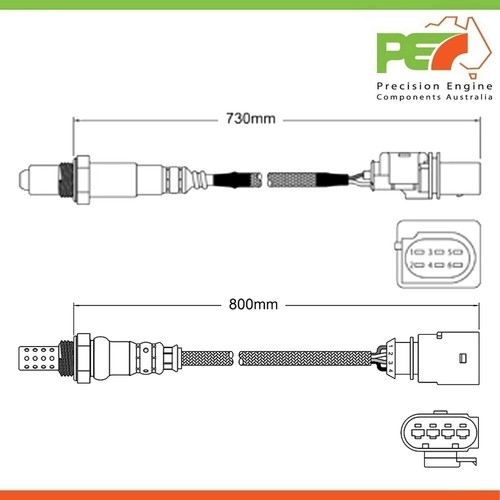 2x New * OEM * Pre-Cat & Post-Cat Oxygen Sensors For Volkswagen Passat ...