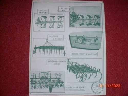 ANCIEN PROSPECTUS PUBLICITAIRE MATERIELS DU SOL SAVARY - SEBILLE | eBay