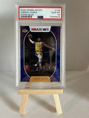 NBA Hoops 2020-21 Lebron James Hyper Blue Los Angles Lakers PSA 10 POP ...