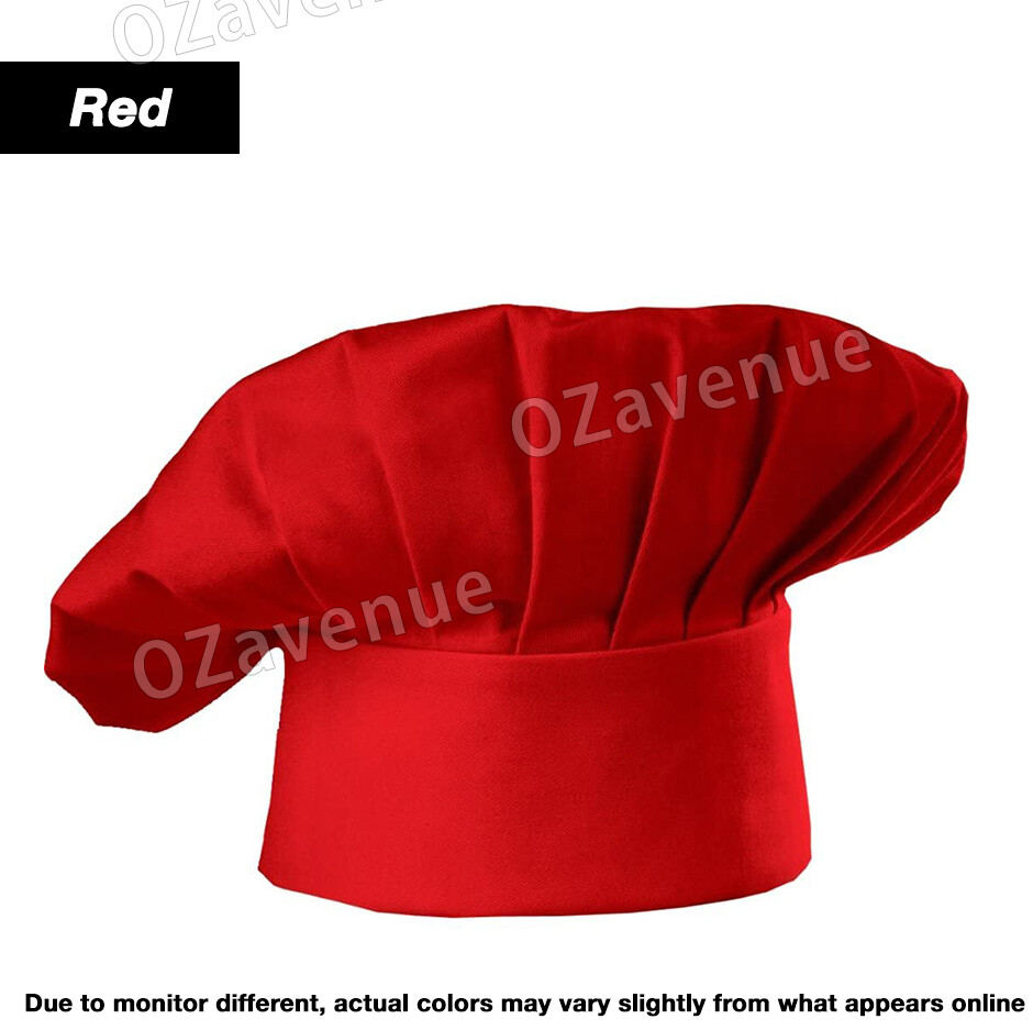 Chef Hat Baker Kitchen Cook Restaurants Catering Cap Men Women Black ...