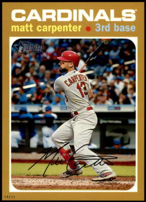 Matt Carpenter 2020 Topps Heritage 5x7 Gold #370 /10 Cardinals | eBay