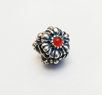 Genuine Pandora Birthday Blooms Charm "July - Carnelian" 790580CAR ...