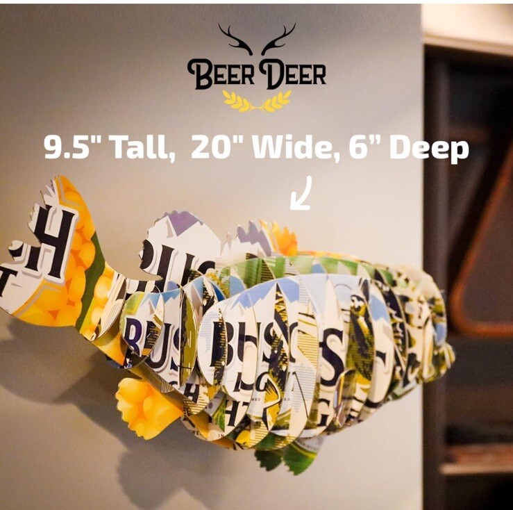 Busch Light 3D Cardboard Beer Bass Fish Wall Mount, Man Cave Decor | eBay