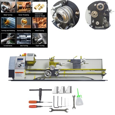 RC-210E Electronic Pulse Precision Instrument Metal Bench Lathe 110V ...