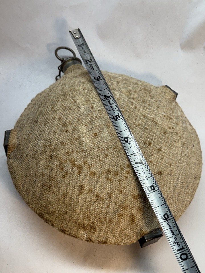 Civil War Confederate CSA Butternut Canteen — Homespun Cover With ...