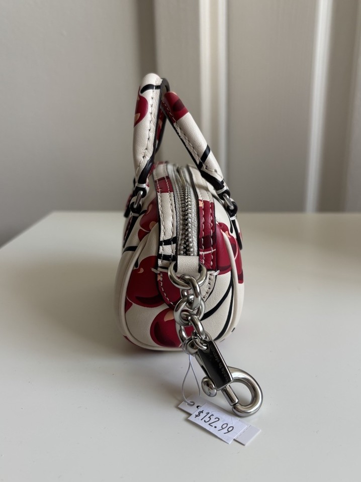 NWT Coach Mini Rowan Bag Charm With Cherry Print CZ082 | eBay