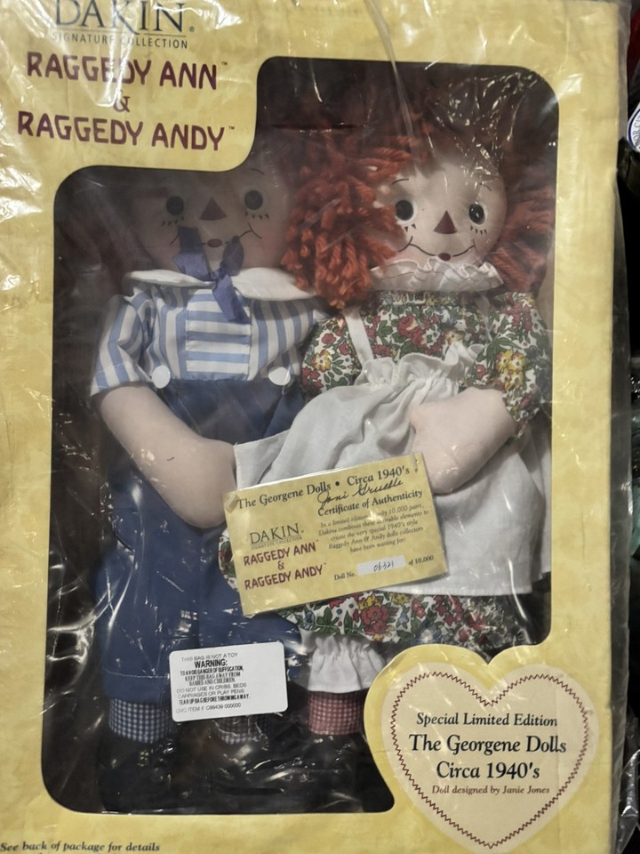 NIB Raggedy Ann & Andy Georgene Dolls Circa 1940’s Special LE Dakin COA ...