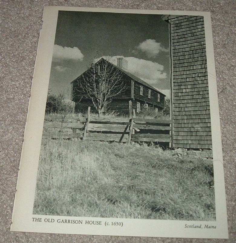 Built in 1650 THE OLD McIntire GARRISON HOUSE Scotland Maine Real Photo ...
