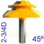 1 pc 1/2" Shank 2-3/4" Dia. 45° Lock Miter Router Bit sct-888 ...