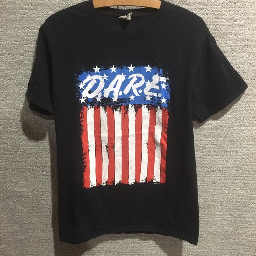 D.A.R.E Shirt Mens Small Black USA Flag American Dare Drug Abuse ...