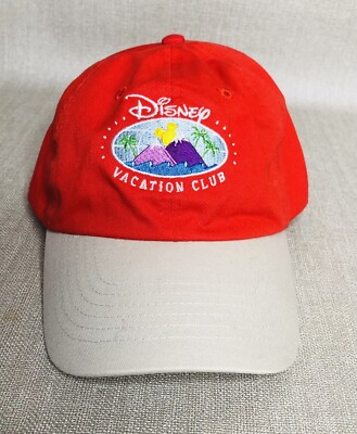Disney Vacation Club Member DVC red hat baseball cap tropical island ...